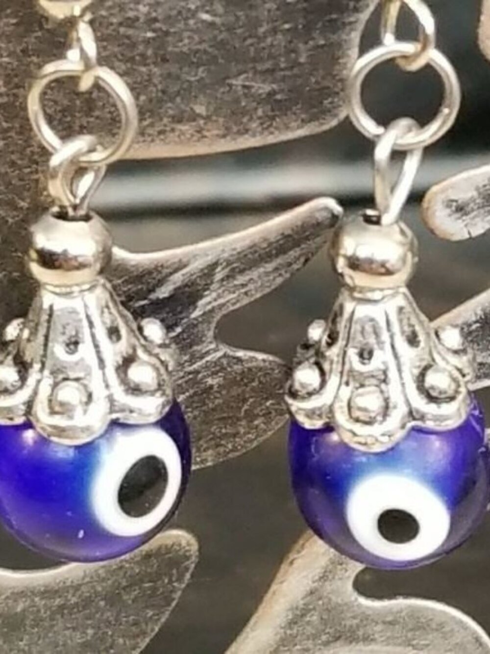 Pinkdiva | Jewelry | Evil Eye Blue Glass Talisman Earrings | Poshmark